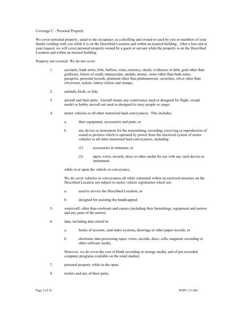 SOUTH CAROLINA WIND AND H