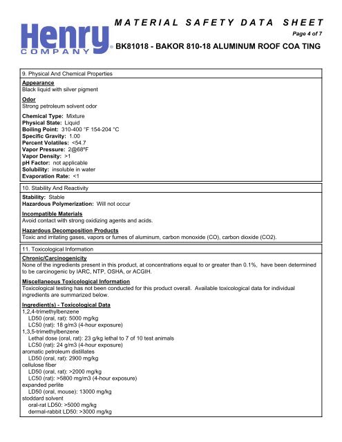 M A T E R I A L S A F E T