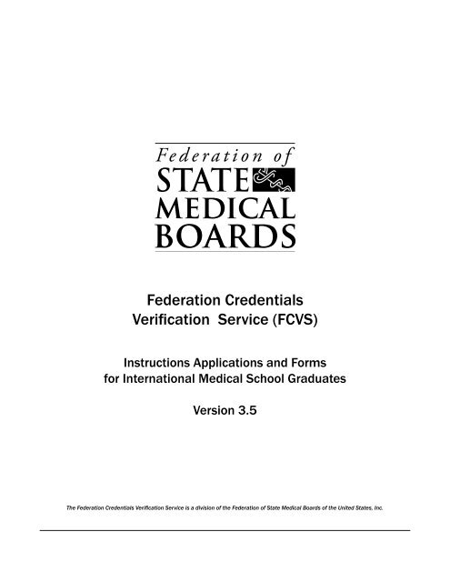 Federation Credentials Verification Service (FCVS)