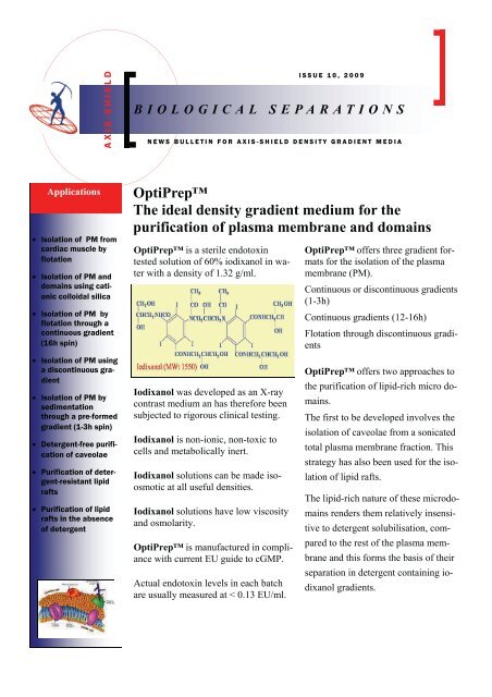 OptiPrep™ The ideal density gradient medium for the purification of ...
