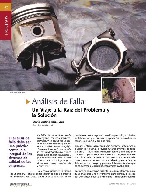 Procesos - Analisis de Fallas - Revista Metal Actual