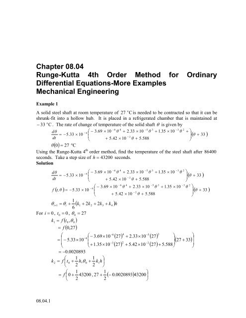 Mechanical Engineering - Holistic Numerical Methods Mechanical Engineering - Holistic Numerical Methods