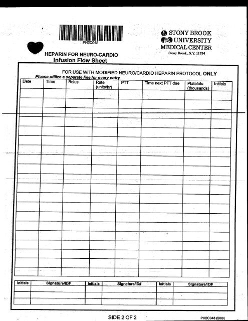 HEPARIN FOR NEURO-CARDIO Infusion Flow Sheet.pdf