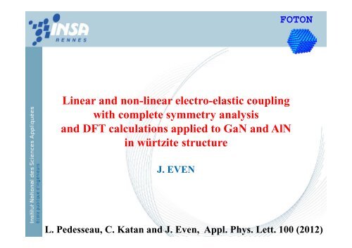 Linear and non-linear electro-elastic coupling, with complete ...