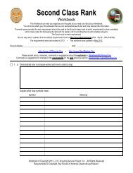 First Class rank Worksheet