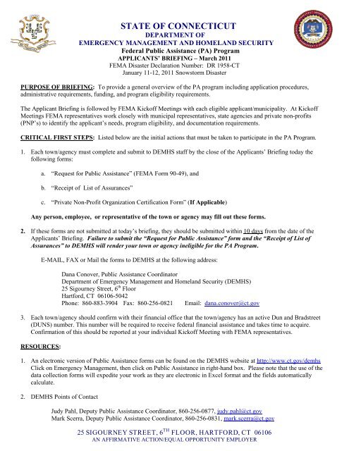 FEMA Disaster Declaration Number - CCPA