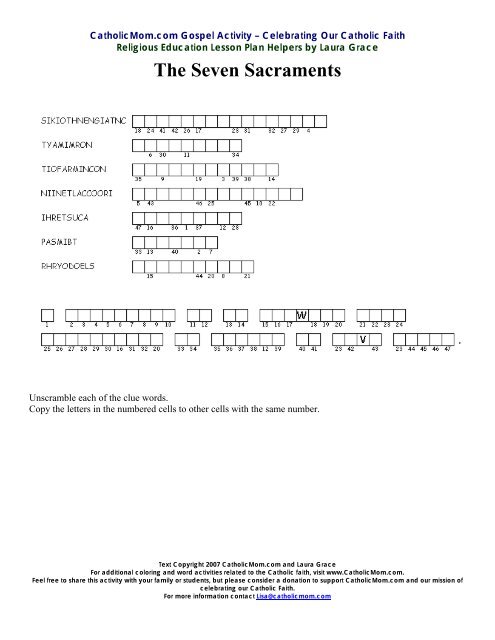 Sacraments Double Puzzle - Catholic Mom