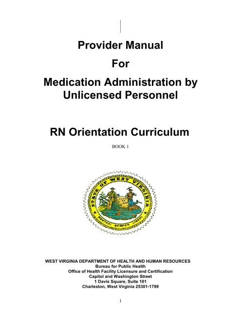 MEDICATION ADMINISTRATION Trainee Guide - DHHR