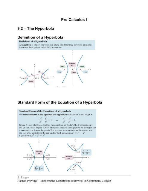Hyperbola Definition