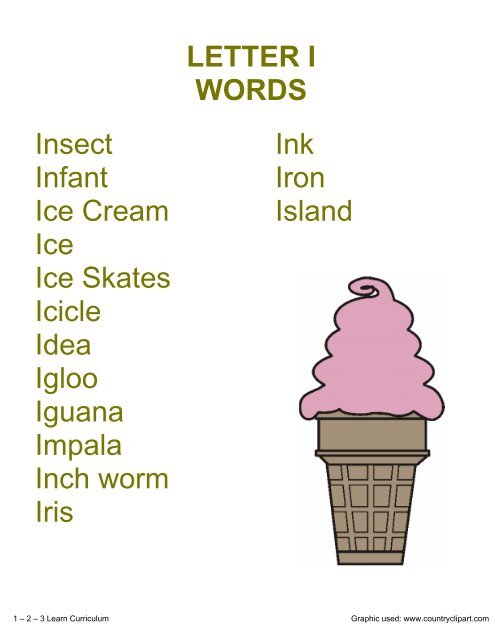 The Letter - 123 Learn Curriculum