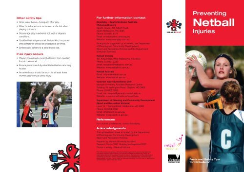 Preventing Injuries Netball.pdf - Smartplay