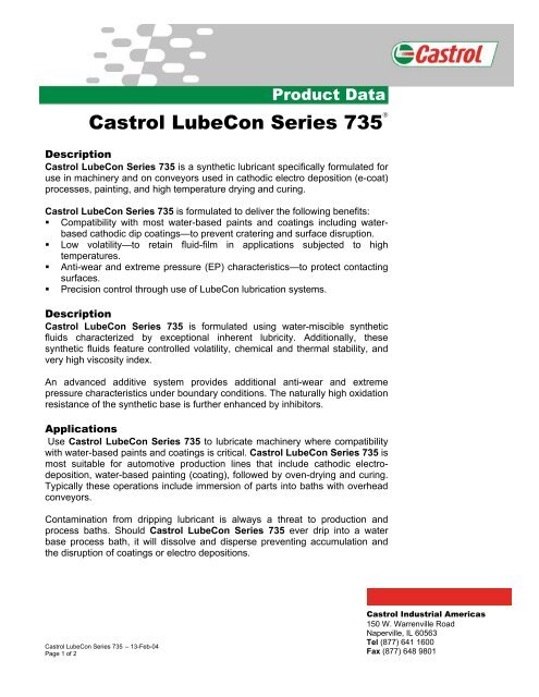 Castrol LubeCon Series 735ï