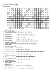 mini Crostic Puzzle 1188 - All-Star Puzzles