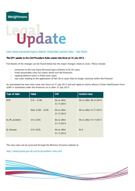here - Weightmans Solicitors
