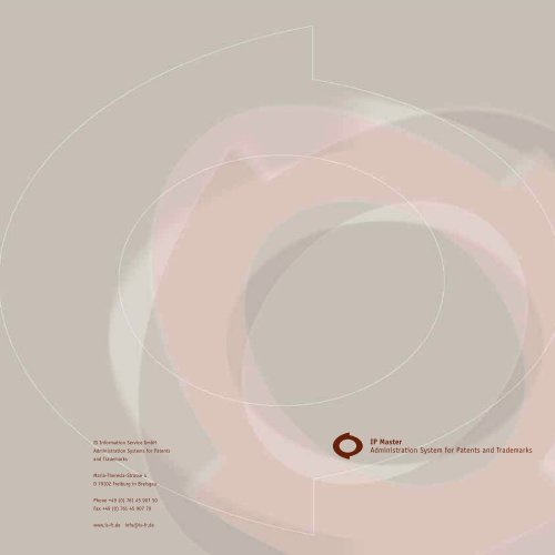 IP Master Administration System for Patents and Trademarks