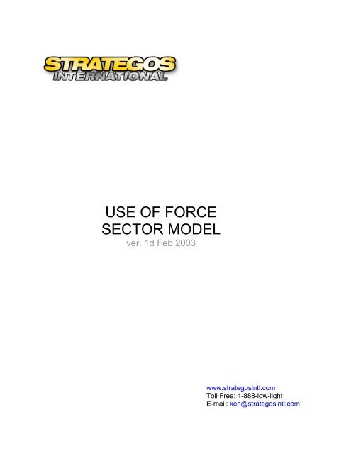 USE OF FORCE SECTOR MODEL - Strategos International