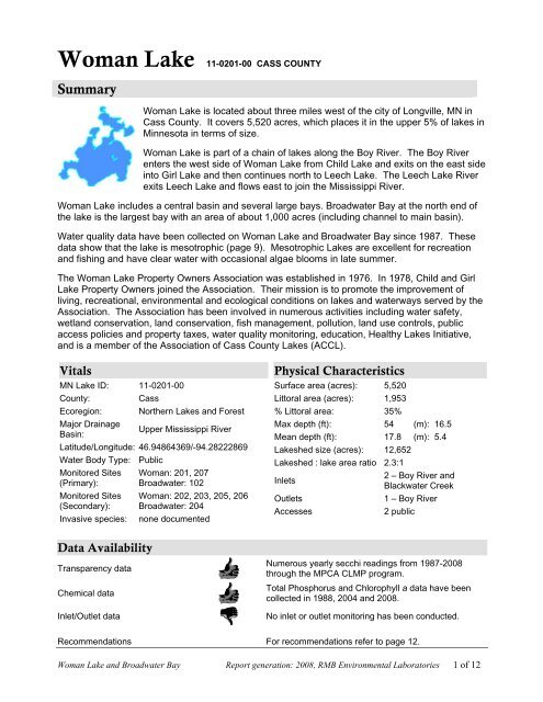 Woman Lake - Cass County, Minnesota