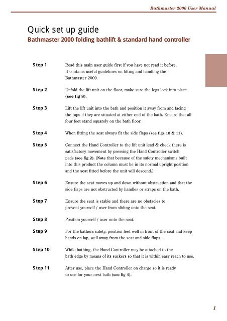 Quick set up guide - Mobility World