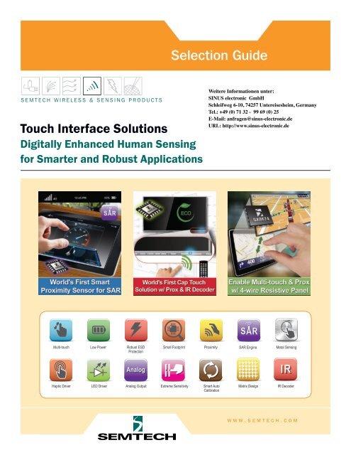 Selection Guide - SINUS Electronic