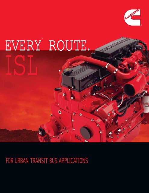 FOR URBAN TRANSIT BUS APPLICATIONS - Cummins Engines