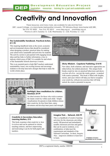 Creativity and Innovation - Development Education Project