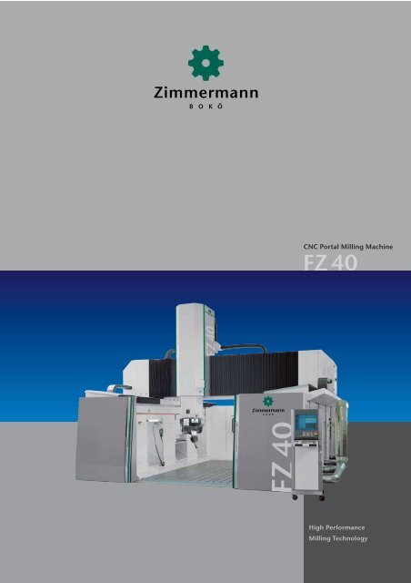 CNC Portal Milling Machine - F. Zimmermann GmbH