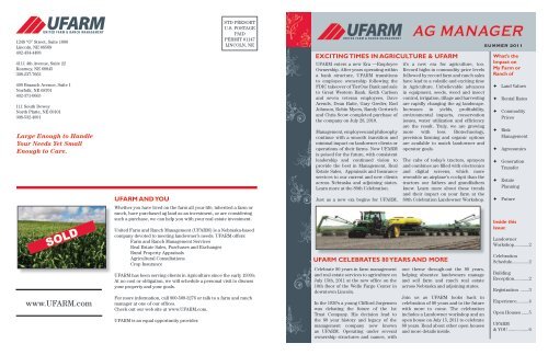 AG MANAGER - United Farm And Ranch Management