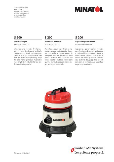 S 200 S 200 S 200 - Minatol