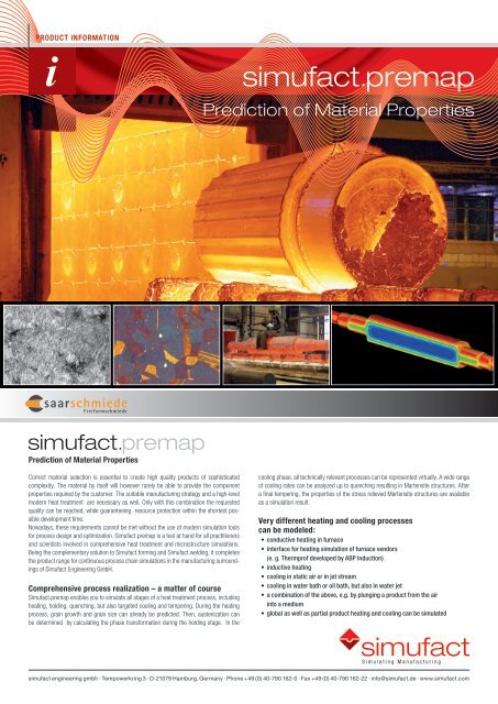 Simufact Premap for Heat Treatment Simulation