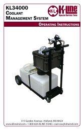 kl5007nav operating instructions - K-Line Industries, Inc.