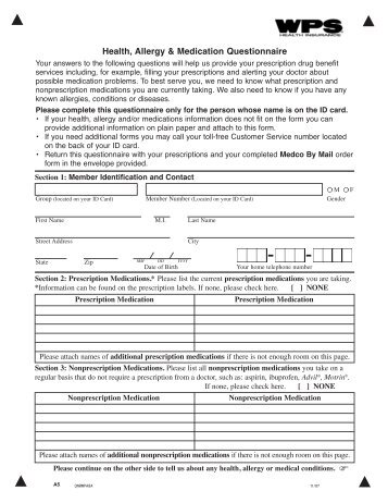 Brief Medication Questionnaire (BMQ) â Initial Visit