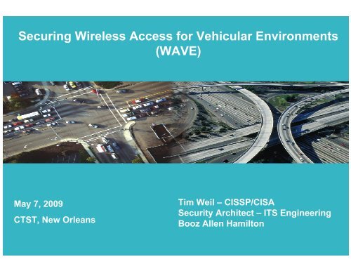 Securing Wireless Access for Vehicular Environments (WAVE)