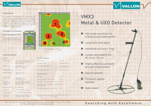VMX3 Metal & UXO Detector - Vallon