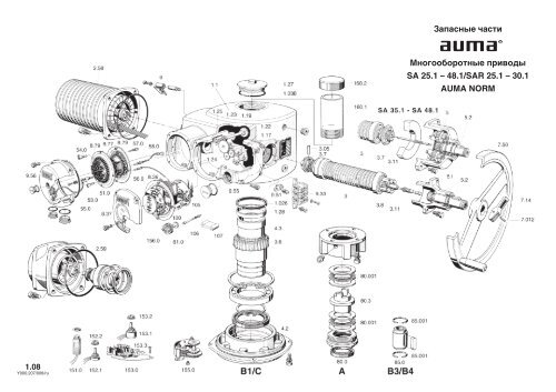 Spare parts list SA 25.1 - 48.1/SAR 25.1 - 30.1 AUMA NORM