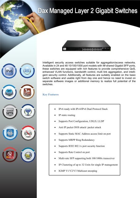 Dax Managed Layer 2 Gigabit Switches - Dax Networks