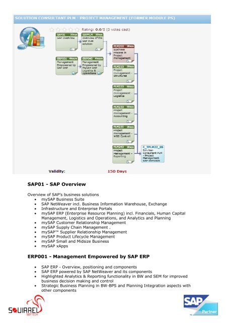 SAP01 - SAP Overview ERP001 - Management ... - Squirrel Softech