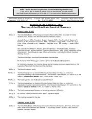 Pharmacist Licensure by Reciprocity - Ohio State Board of Pharmacy