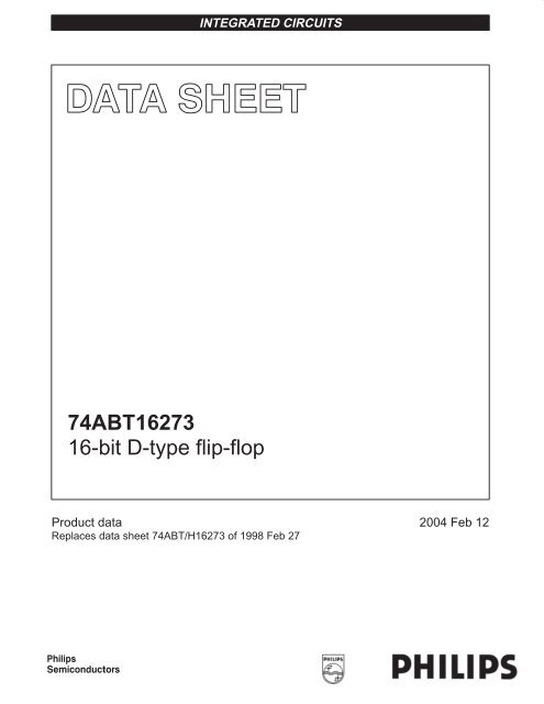 74ABT16273 16-bit D-type flip-flop