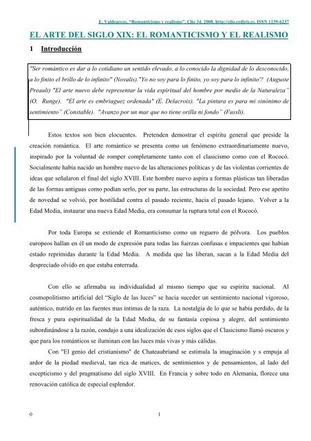 el arte del siglo xix: el romanticismo y el realismo - Proyecto ClÃ­o ...