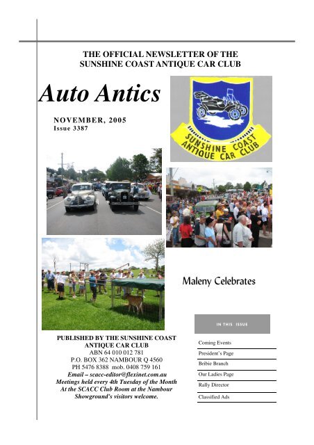 Nov. 2005 Issue 3387.pdf - Sunshine Coast Antique Car Club