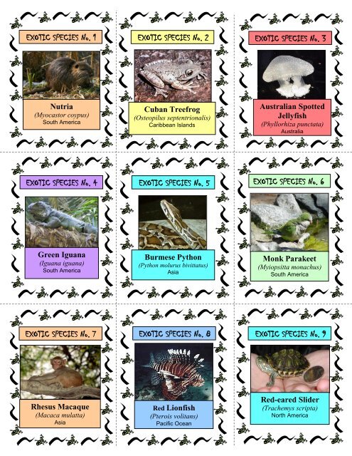 Exotic Species Trading Cards - USGS