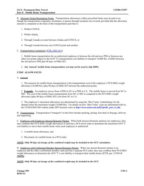 Ch 5: Permanent Duty