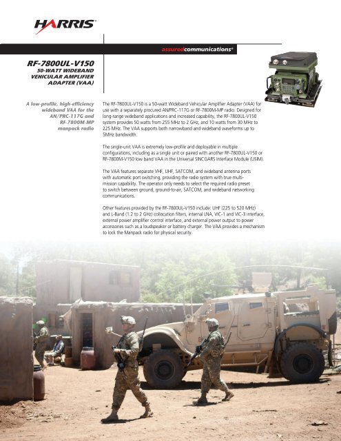 RF-7800UL-V150 - Harris RF Communications - Harris Corporation