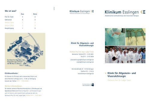 Klinik für Allgemein- und Viszeralchirurgie - Klinikum Esslingen