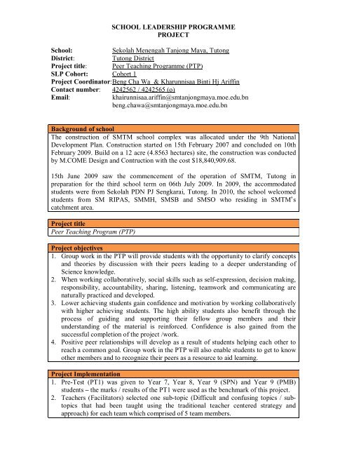 Sekolah Menengah Tanjong Maya, Tutong District - School ...