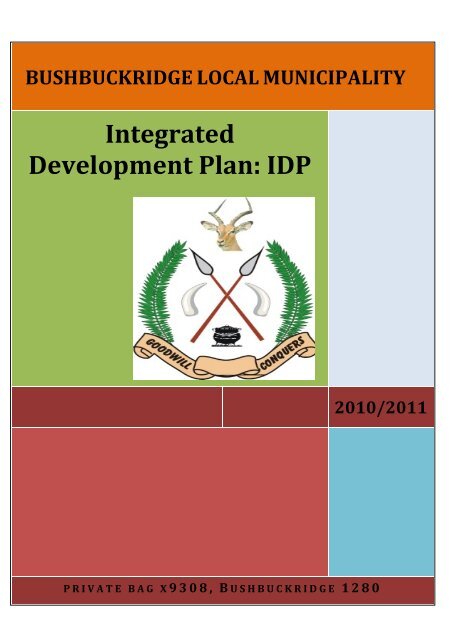 Integrated Development Plan: IDP - Co-operative Governance and ...
