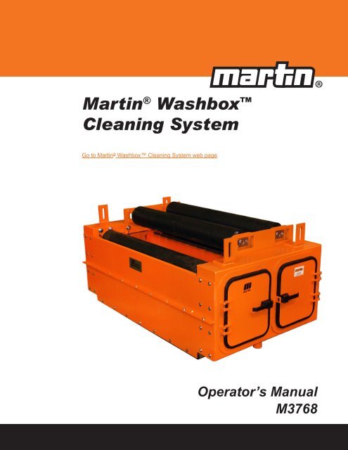 Operator Manual - M3768 - Martin Engineering