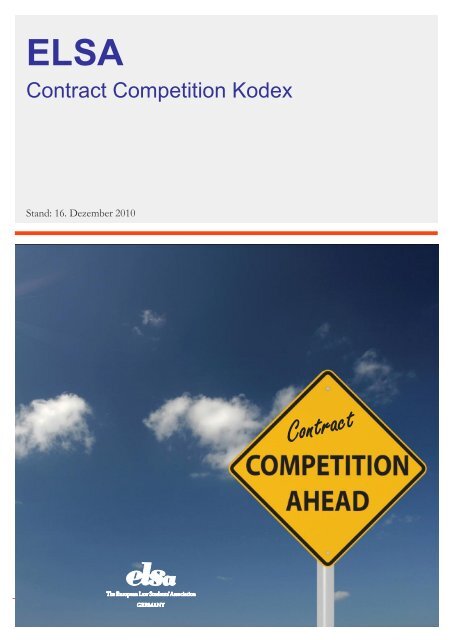 Contract Competition Kodex - ELSA Germany
