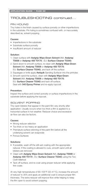 PRODUCT DATA SHEETS / PAG