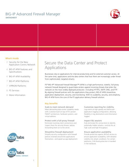 BIG-IP Advanced Firewall Manager | F5 Datasheet